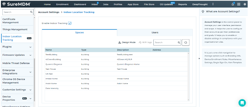 InLocate - SureMDM Indoor Location Tracking | SureMDM Online Documentation
